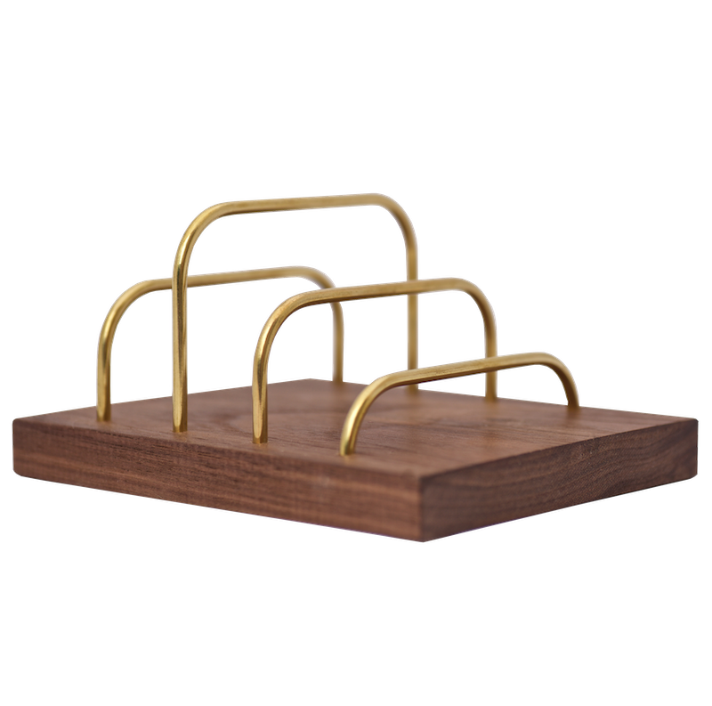 dot aarhus BRASS-DOCK tablet og smartphone holder i træ – Wood To You
